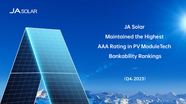 JA Solar maintains highest AAA rating in PV ModuleTech bankability ...